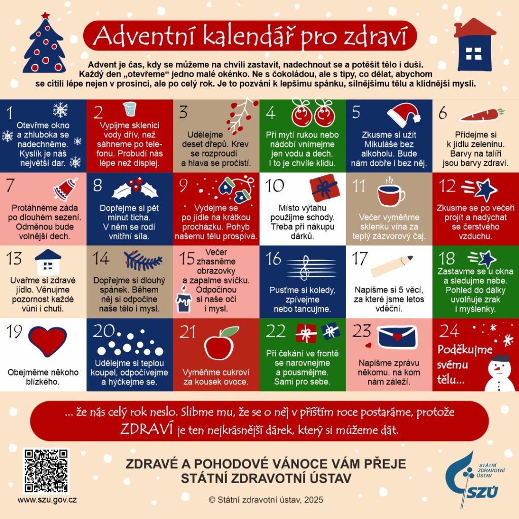 Netradiční adventní kalendář, naplněný tipy na chvilky pro pohodu a ...